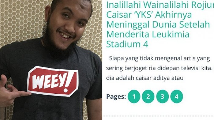 Caisar YKS Dikabarkan Meninggal Dunia Karena Leukimia, Netizen Berang ...