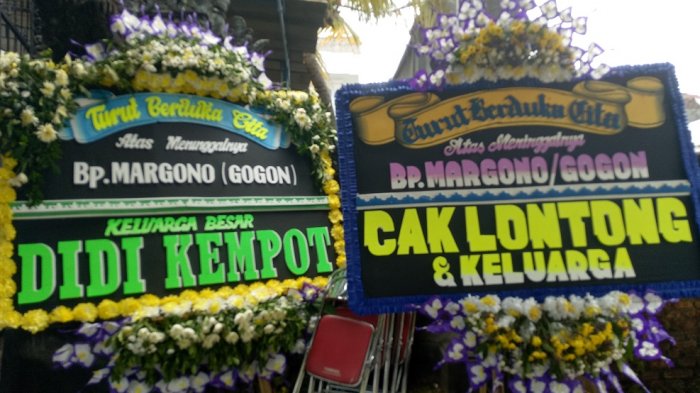 Karangan Bunga Tumpah Ruah di Rumah Duka Almarhum Gogon di Boyolali ...