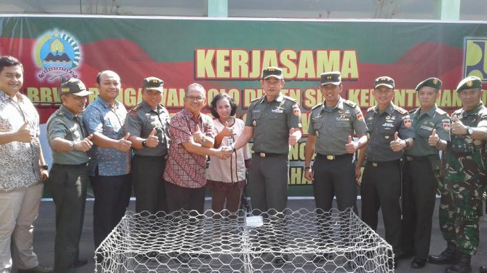 Korem 074/ Warastratama Surakarta Terima Bantuan 1.200 Beronjong dari BBWS Bengawan Solo ...