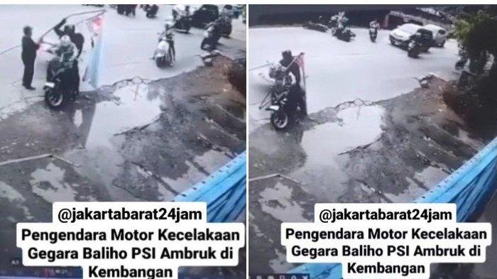 Viral Pengendara Motor Tertimpa Baliho PSI, Pihak Partai Sudah Datangi ...