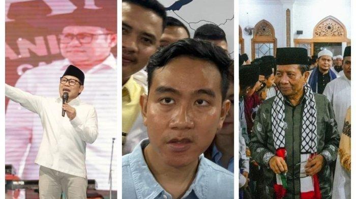 Aktivitas 3 Cawapres Saat Weekend: Cak Imin ke Pondok, Gibran Pergi ke Jambi, Mahfud ke Madura ...