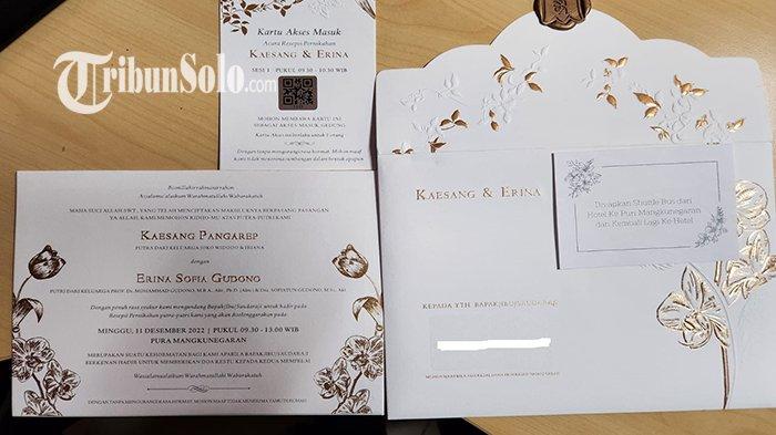 Tampilan dan Isi Undangan Pernikahan Kaesang dan Erina : Sederhana, Tak ...