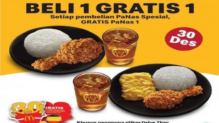 Promo McD Hari Ini, Kamis 30 Desember 2021: Beli 1 Gratis 1 untuk Panas Spesial - Tribunsolo.com