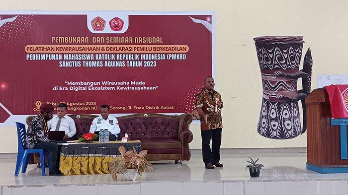 Gabriel Asem Ajak Muda Mudi Papua Mulai Berwirausaha - Tribunsorong.com