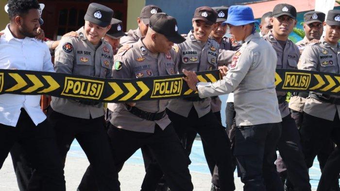 Jelang Pemilu 2024 Polres Sorong Selatan Rutin Latihan Pengendalian Massa - Tribunsorong.com