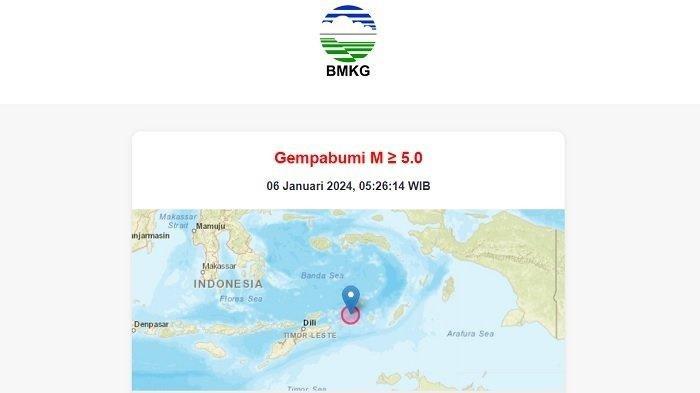 BMKG: Gempa Bumi Guncang Maluku Berkekuatan M 5,0 Pagi Ini, Tidak Berpotensi Tsunami ...