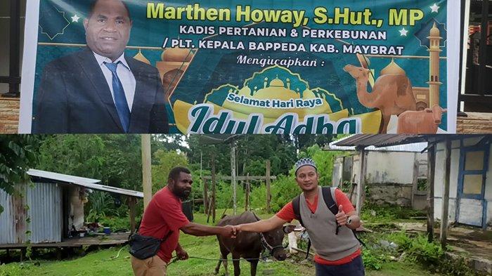 Pupuk Kebersamaan Momen Idul Adha 1445 H, Marthen Howay Sumbang Sapi ke Masjid di Ayamaru ...