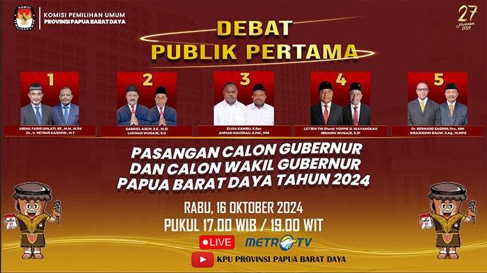 Nama 5 Panelis Debat Pertama Paslon Gubernur-Wakil Gubernur Papua Barat Daya, Ada Jabatan Rektor ...
