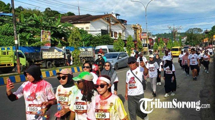 FOTO-FOTO Keseruan Color Run KPU Papua Barat Daya - Tribunsorong.com