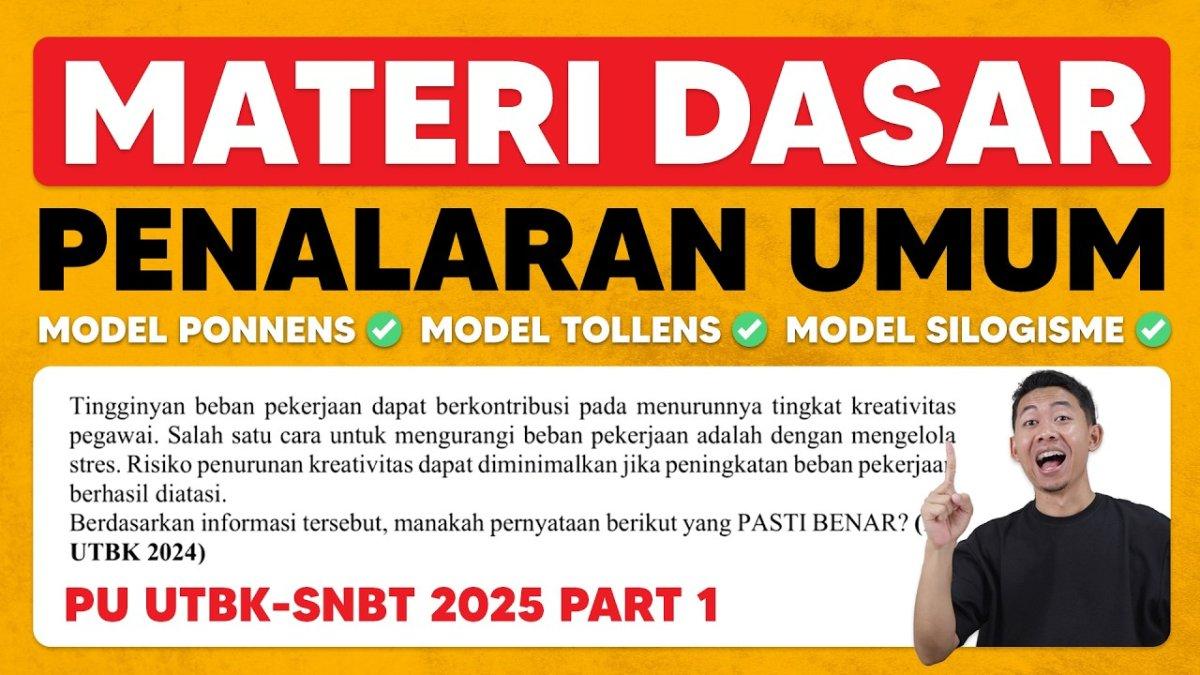 10 Kunci Jawaban Soal UTBK Materi Penalaran Umum TPS, Acuan Siswa Belajar Sebelum SNBT Dimulai ...