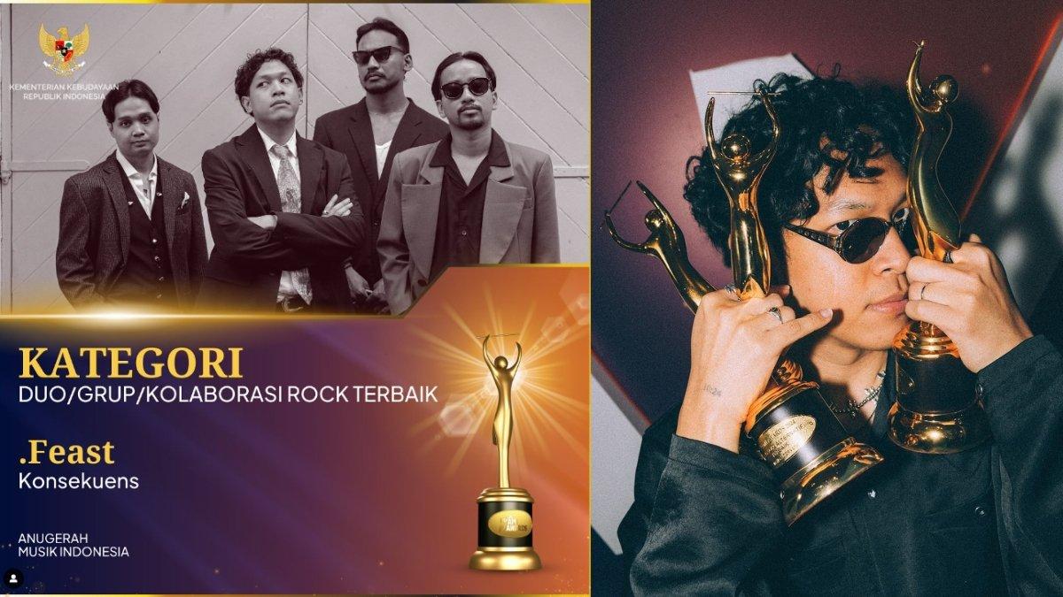 Borong Piala! 5 Potret Baskara Putra Menangkan Penghargaan AMI Awards ...