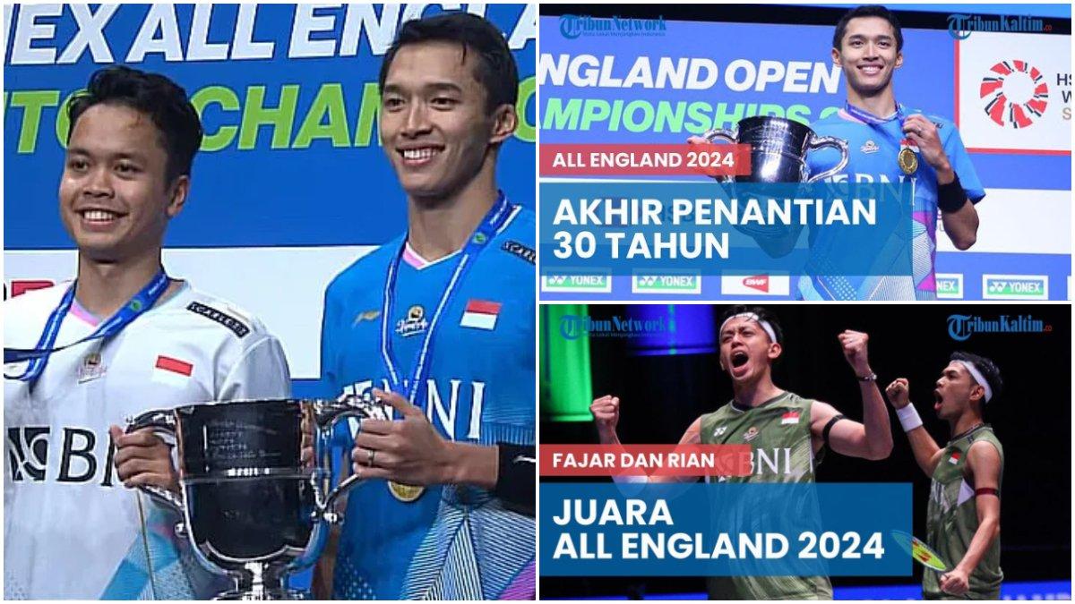 5 Fakta All England 2024, Indonesia Juara Umum, Tim Single Cetak Rekor, Fajar/Rian Pertahankan ...