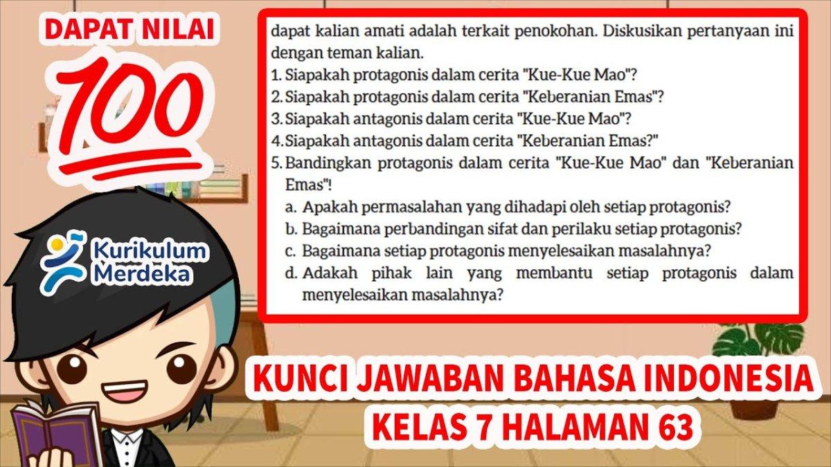 Kunci Jawaban Bahasa Indonesia Kelas 7 Halaman 63 Kurikulum Merdeka ...