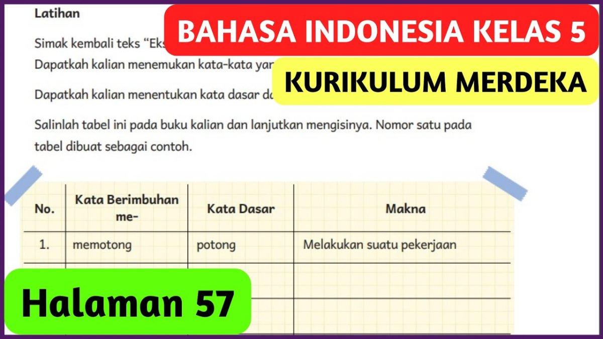 Kunci Jawaban Bahasa Indonesia Kelas 5 Halaman 57 dan 58 K Merdeka ...