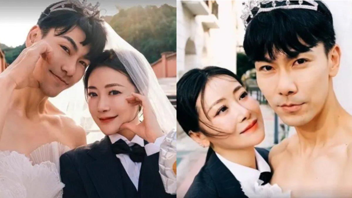 Viral Pasangan Bertukar Kostum Pernikahan, Istri Pakai Jas Suami Pakai Gaun, Ternyata Artis ...