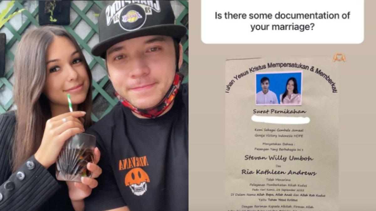 5 Fakta Stefan William & Ria Andrews Pasutri, Pamerkan Surat Nikah ...