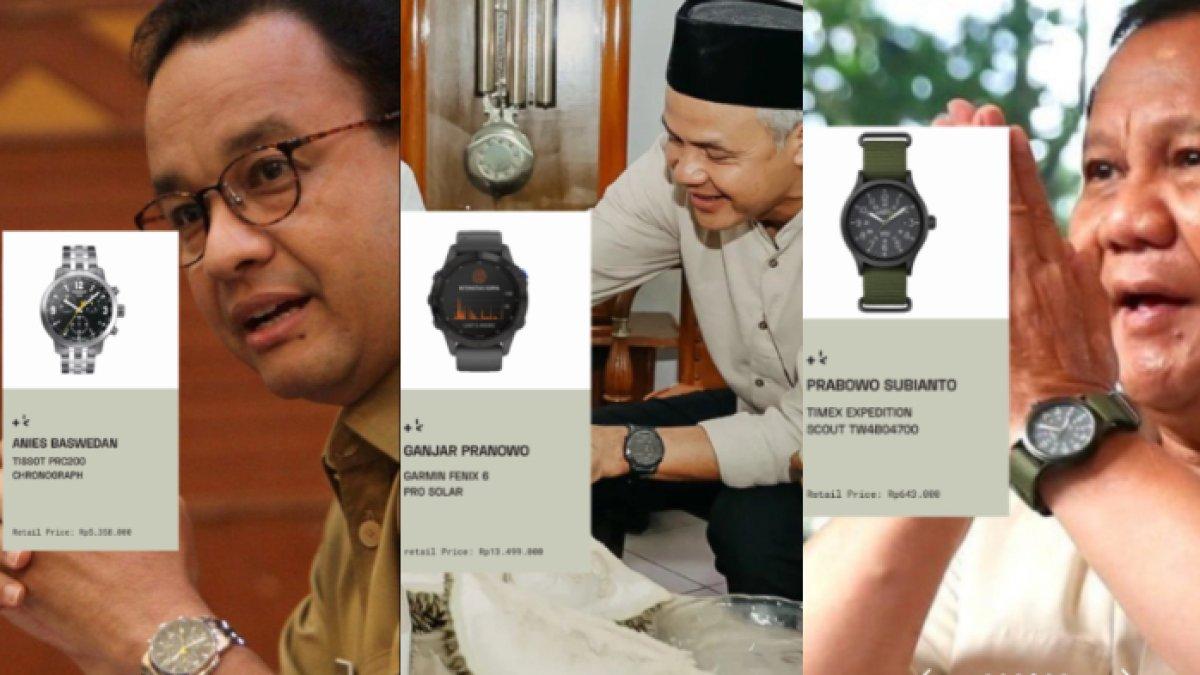 Ada yang Pakai Rolex Rp 255 Juta! Deretan Jam Tangan Capres dan ...