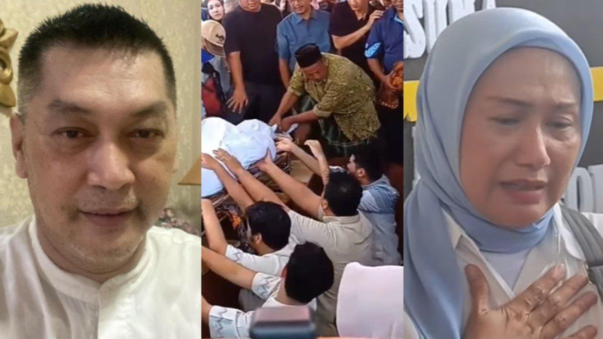 5 Momen Pemakaman Donny Kesuma, 3 Anak Turun ke Liang Lahat, Mantan Istri: Yuni Tidak ...