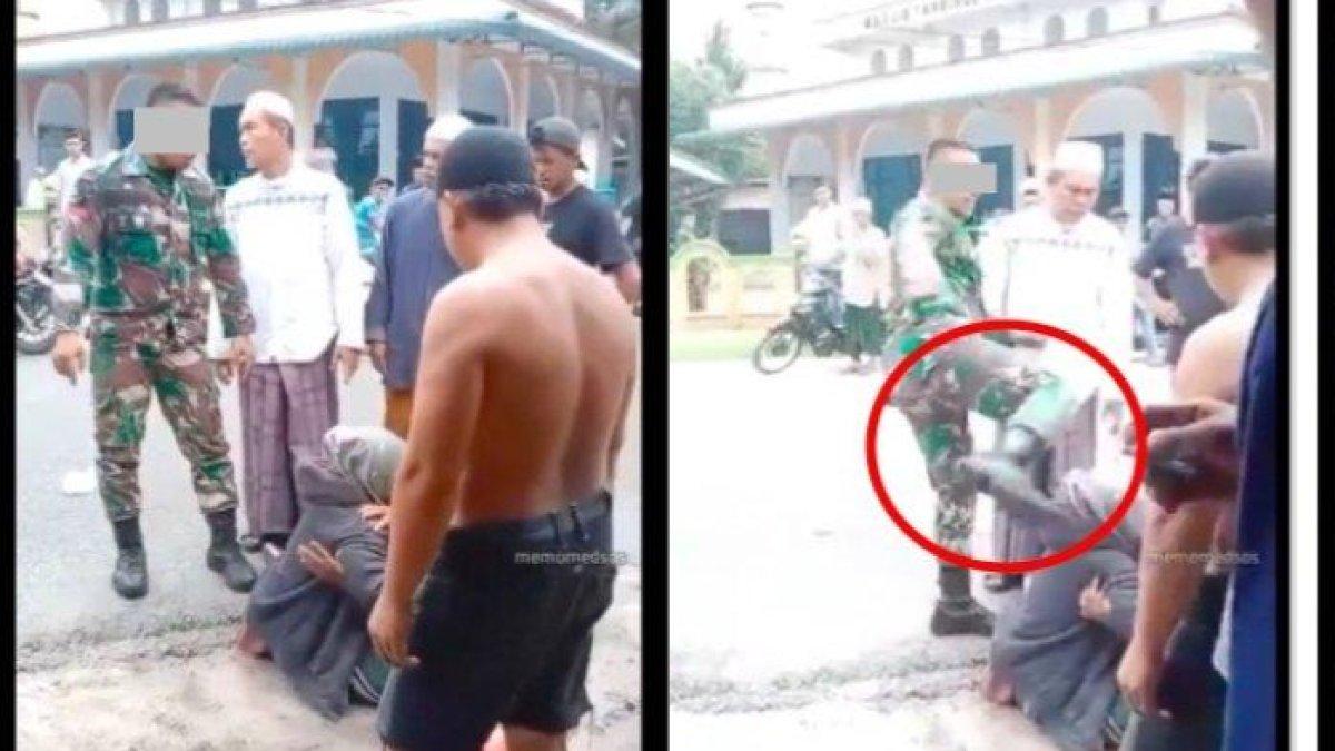 Motornya Ditabrak, TNI di Deli Serdang Sumut Ngamuk Tendang Kepala Wanita: Istriku Hamil 2 ...