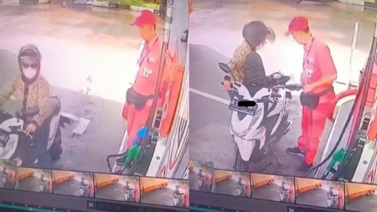 ULAH Emak-emak Pakai Jaket Motif Macan, Kabur Usai Isi BBM di SPBU ... ULAH Emak-emak Pakai Jaket Motif Macan, Kabur Usai Isi BBM di SPBU ...