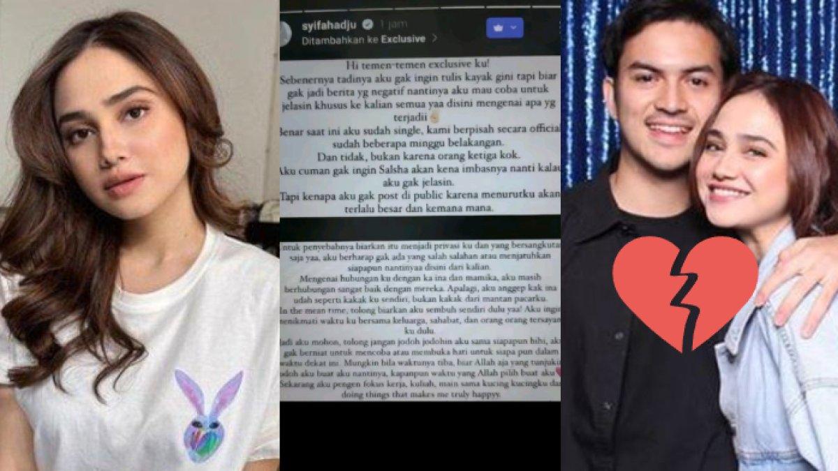 7 Fakta Syifa Hadju Putus dari Rizky Nazar, Bukan Salah Salshabilla Adriani: 'Biarkan Aku Sembuh ...