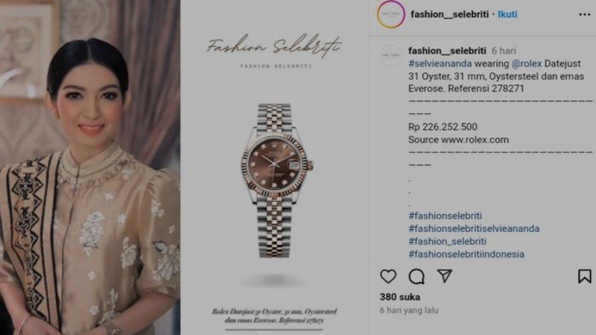 Penampakan Jam Tangan Rolex Harga Rp 200 Juta Milik Selvi Ananda ... Penampakan Jam Tangan Rolex Harga Rp 200 Juta Milik Selvi Ananda ...