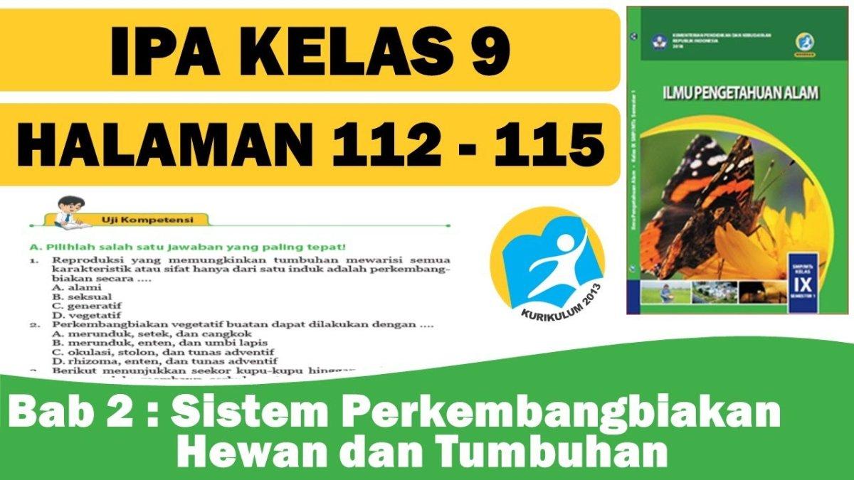 Kunci Jawaban IPA Kelas 9 Halaman 112 113 114 115 K 2013, Bab 2 ...