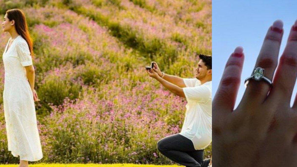 Deretan Foto Romantis Thariq Halilintar Lamar Aaliyah Massaid, Berlutut Sodorkan Cincin Berlian ...