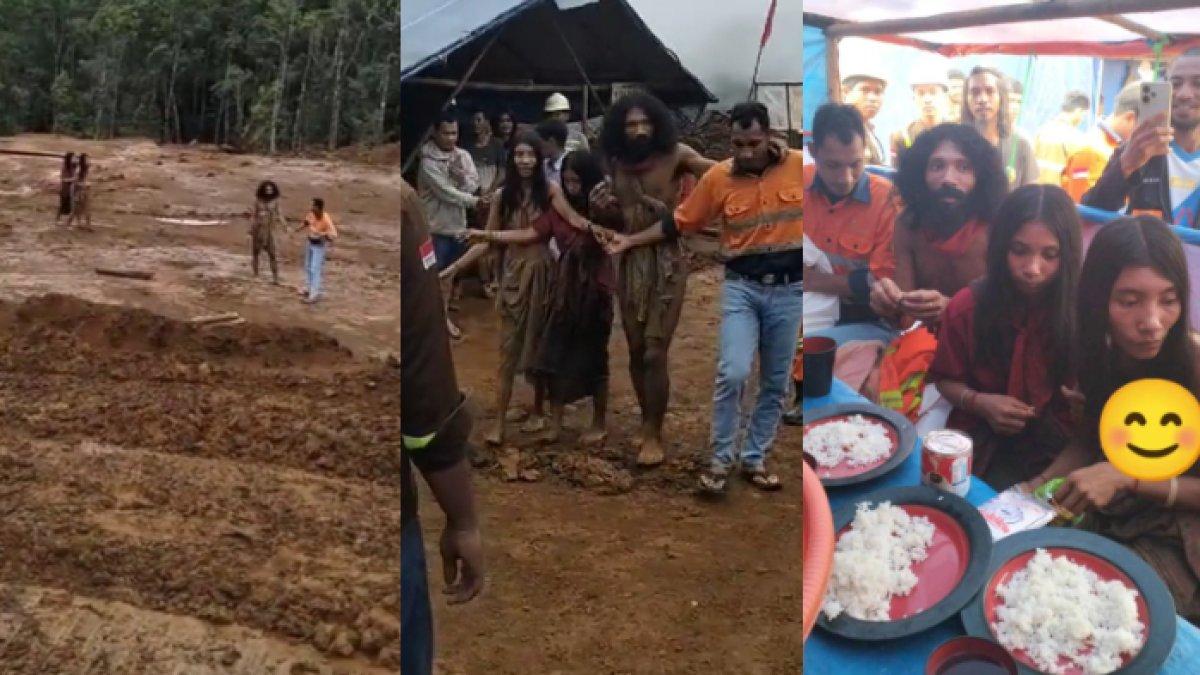 Detik-detik 3 Orang Suku Togutil di Halmahera Malut Dekati Penambang ...