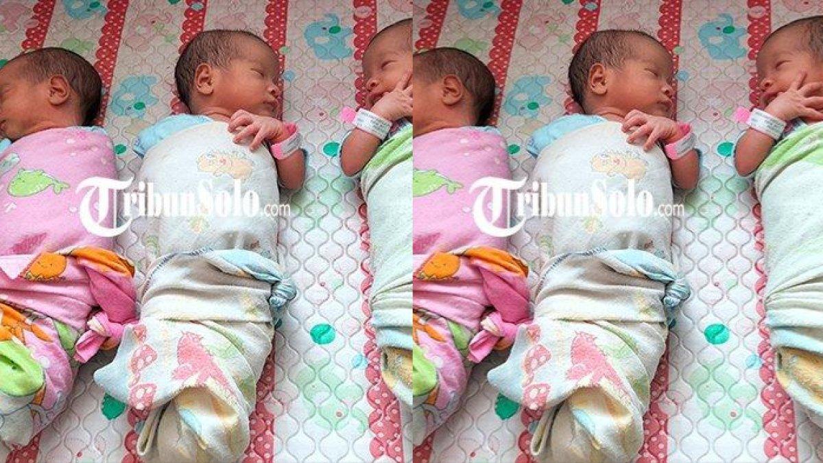 Bahagianya Ibu Muda di Gemolong Sragen Usai Operasi Caesar, Lahirkan Bayi Kembar 3 Identik ...