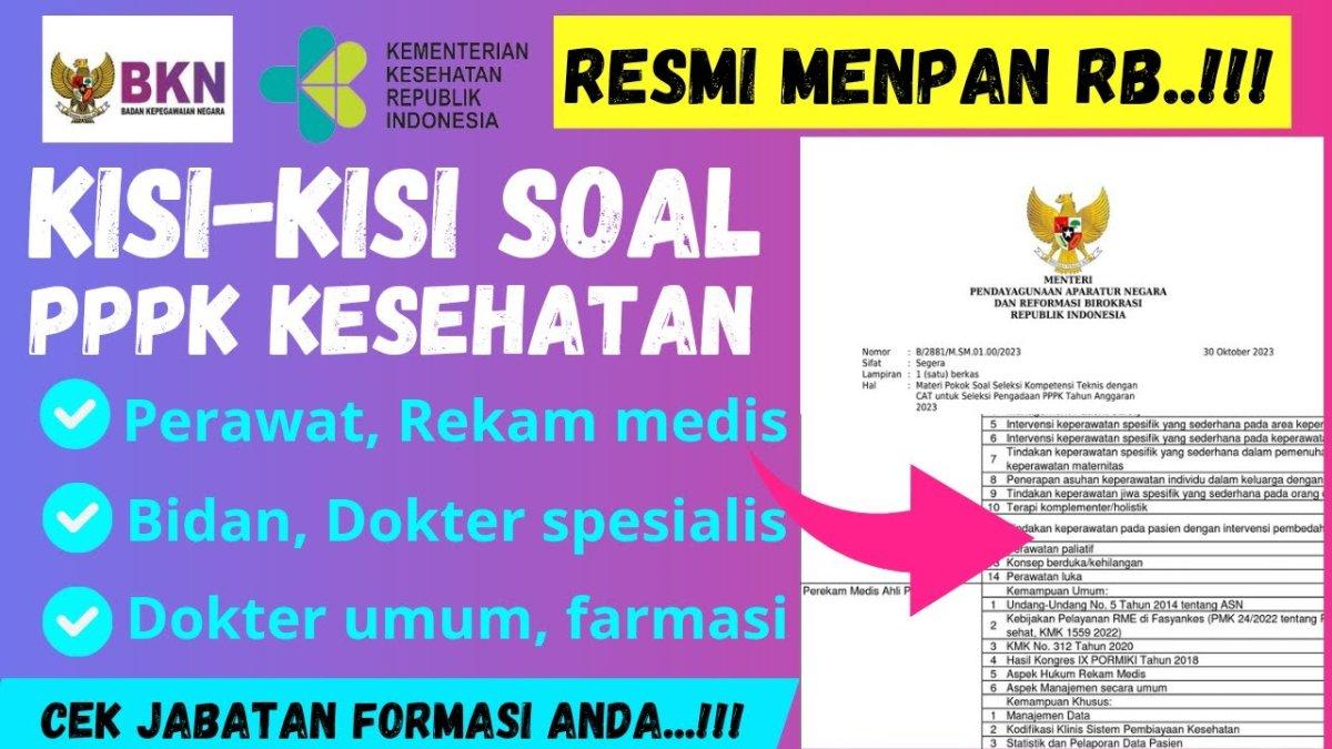 Kumpulan Kisi-kisi Soal PPPK Perekam Medis Ahli Pertama, Kunci Jawaban Soal P3K 2024-2024 ...