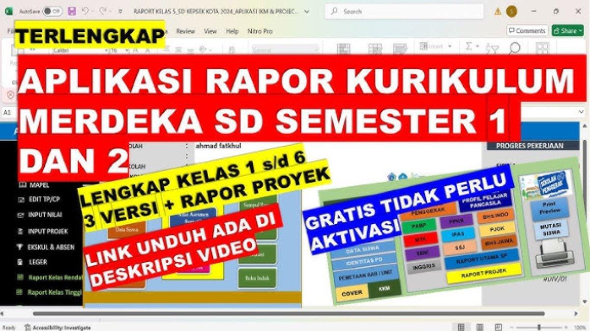 Link Download Aplikasi Raport Kurikulum Merdeka Terbaru, Dilengkapi dengan Daftar Kelas dan ...