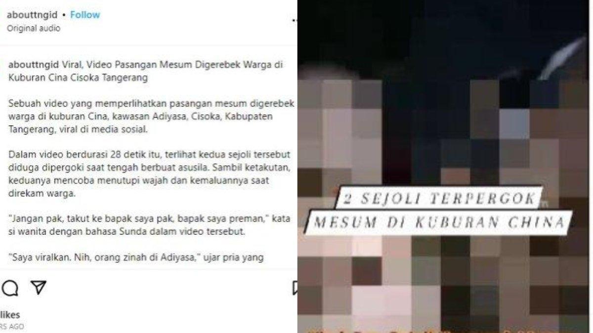 ASTAGFIRULLAH Sepasang Kekasih Berbuat Asusila di Kuburan Cina Tangerang, Celana Sudah Terlepas ...