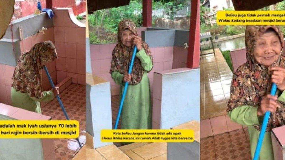 Senyum Bahagia Mak Iyah Dapat Hadiah Umrah, Marbot Masjid Tak Minta Upah: Dijuluki Wajah Ahli ...