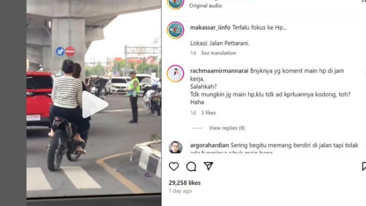 NASIB 2 Wanita Motoran Tak Pakai Helm, Lolos Tilang usai Nilep Polisi yang Main HP, Kini Dicari ...