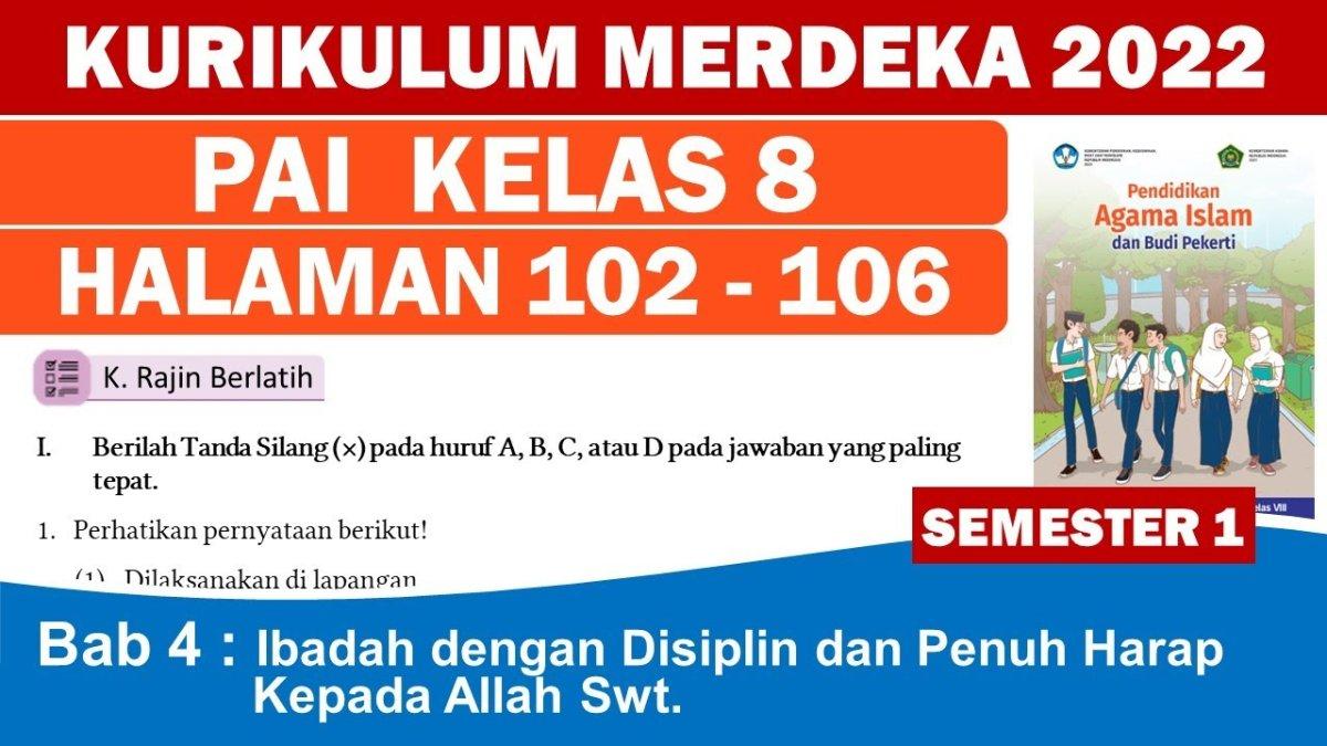 Materi Bab 4 Salat Gerhana, Istiska, Jenazah, Soal dan Kunci Jawaban Kelas 8 Hal 102-106 K ...
