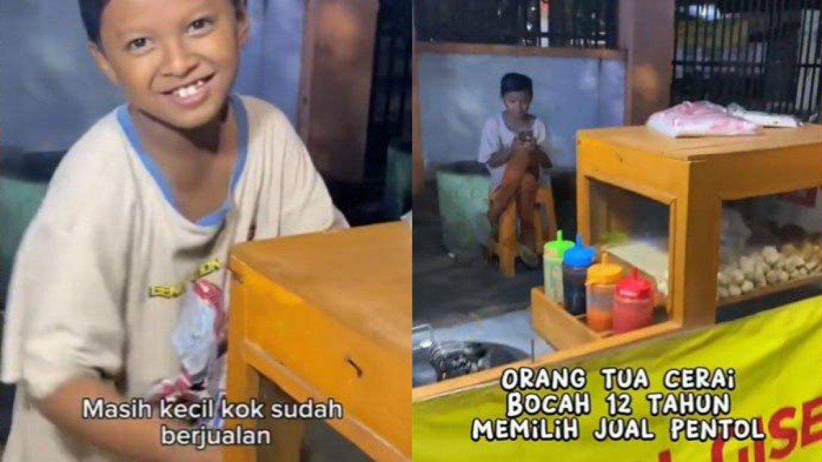 KISAH Pilu Bocah SD di Surabaya, Orang Tua Cerai, Kini Jualan Pentol ...