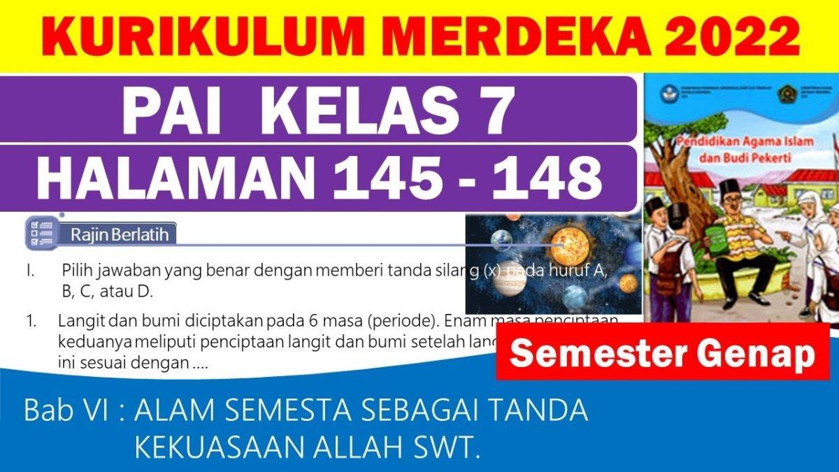 Soal dan Kunci Jawaban Mapel PAI Kelas 7 Halaman 145-148 Kurikulum Merdeka Bab 7: Rajin Berlatih ...