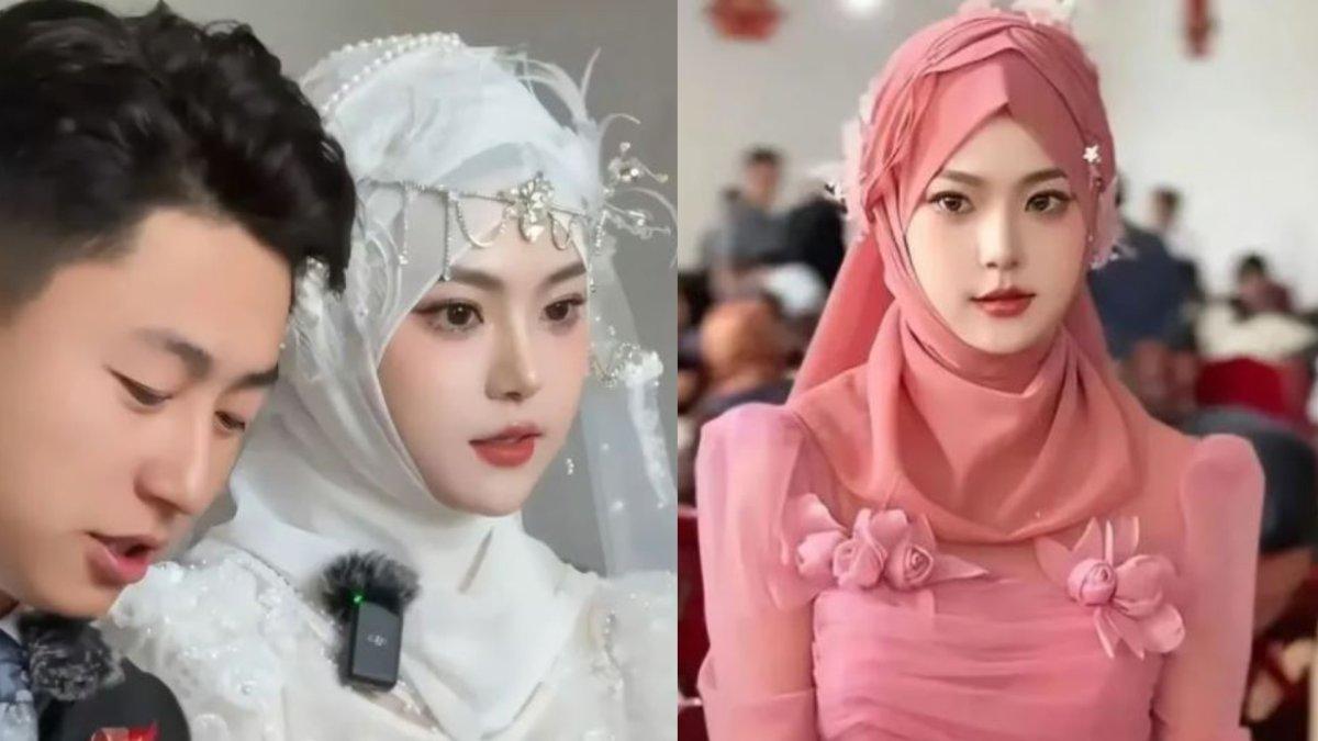 Viral Pengantin Berhijab di China, Paras Rupawan Tuai Pujian, Dikira ...