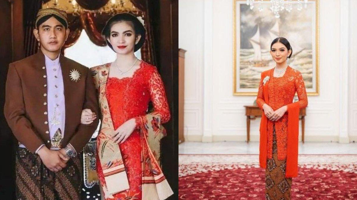 Pesona Selvi Ananda Pakai Kebaya Merah Menyala, Istri Gibran Tampil Cantik Pakai Kalung Mutiara ...