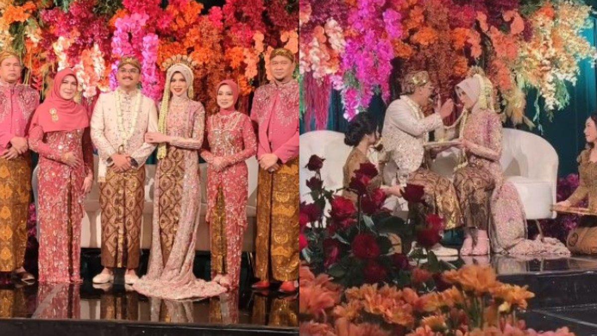 5 Potret Resepsi Pernikahan Anak Cak Lontong, Nuansa Serba Merah Muda, Kental dengan Adat Jawa ...