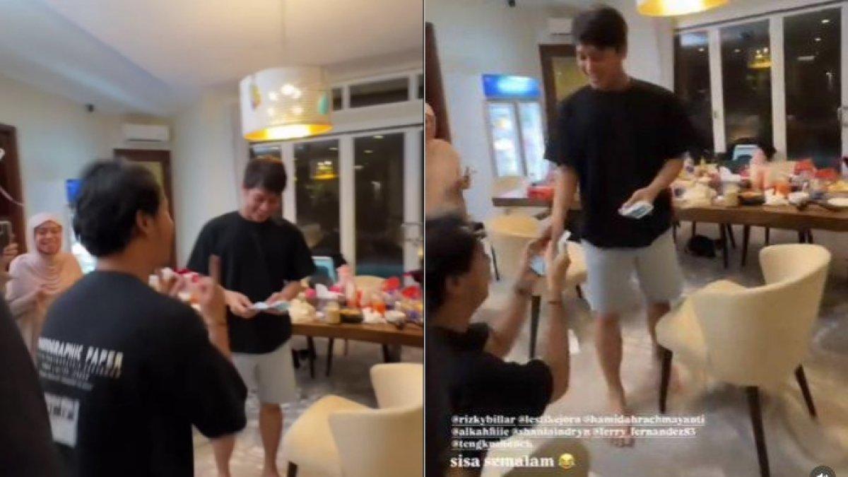 Potret Seru Perayaan Tahun Baru 2025 Rizky Billar, Suami Lesti Kejora Bagi Uang Segepok ...