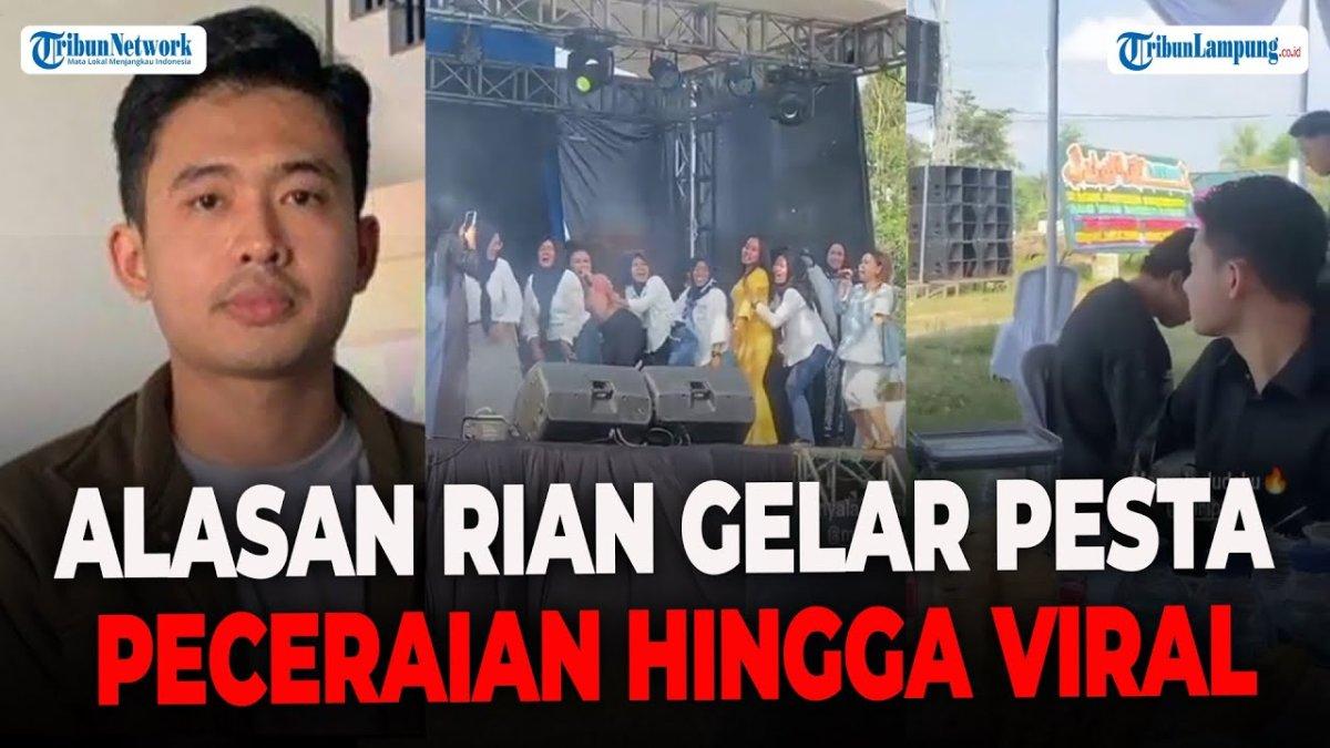 Pesta Perceraiannya Viral, Rian Maulana Klarifikasi Ungkap Alasan, Sebut Bentuk Maaf ke Keluarga ...