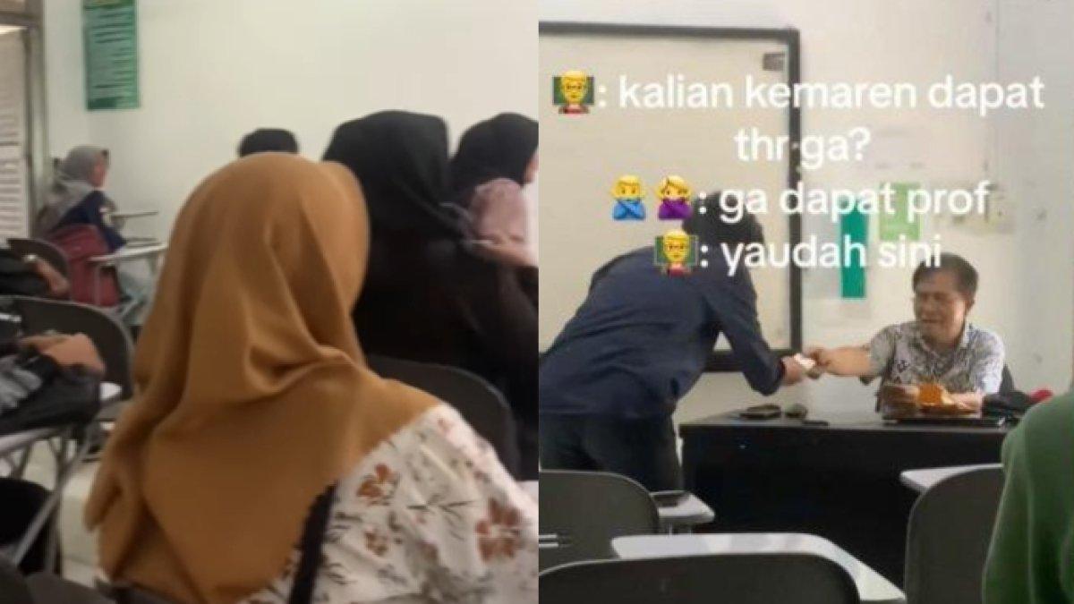Mahasiswa Full Senyum! Dosen Unand Padang Bagi THR, Rp100 Ribu per Anak, Bocor Profesi Sampingan ...