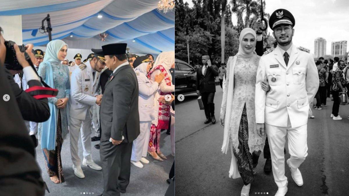 Potret Syahnaz Dampingi Jeje Govinda Dilantik Jadi Bupati Bandung Barat ...