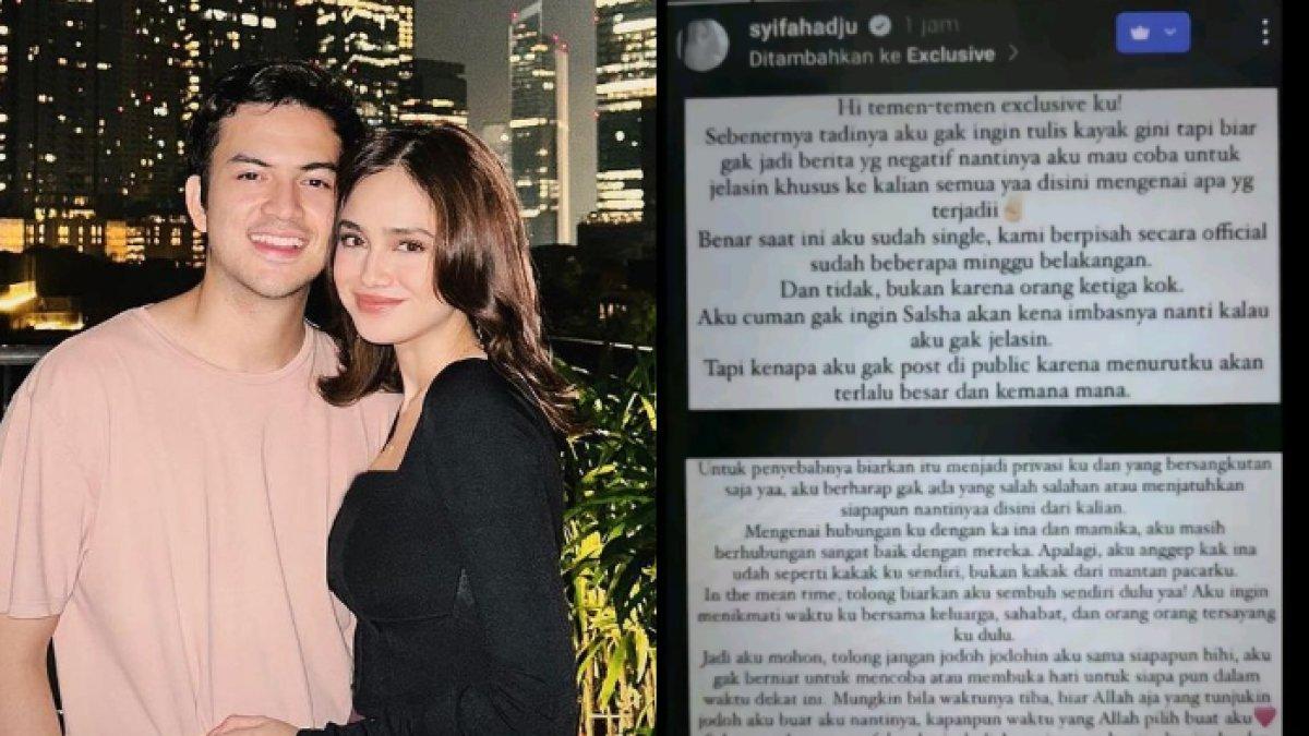 7 Fakta Syifa Hadju Putus dari Rizky Nazar, Bukan Salah Salshabilla Adriani: 'Biarkan Aku Sembuh ...
