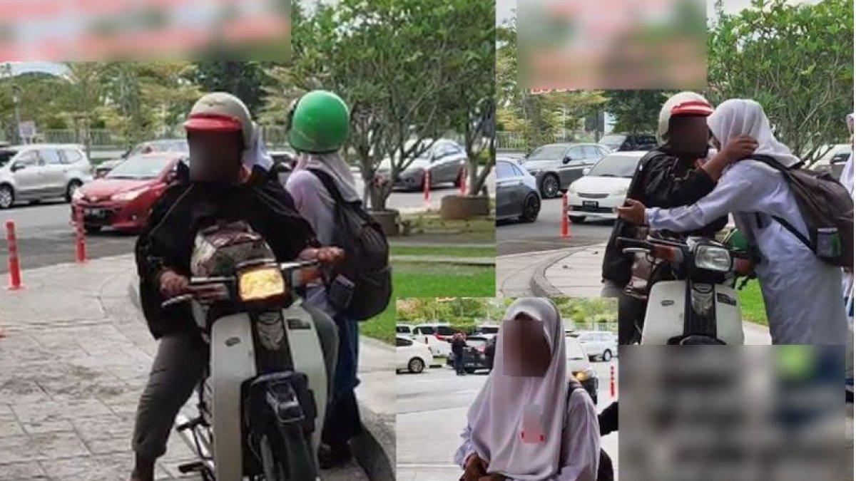 MOMEN Gadis Tak Malu Diantar Ayah ke Sekolah Pakai Motor Butut, Peluk ...