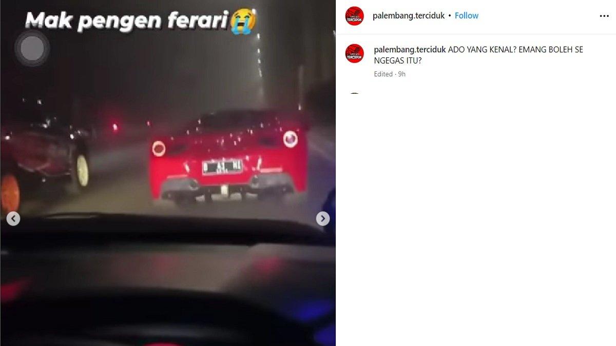 Momen Video Mobil Pajero vs Ferrari Balap Liar di Palembang, Pemiliknya ...