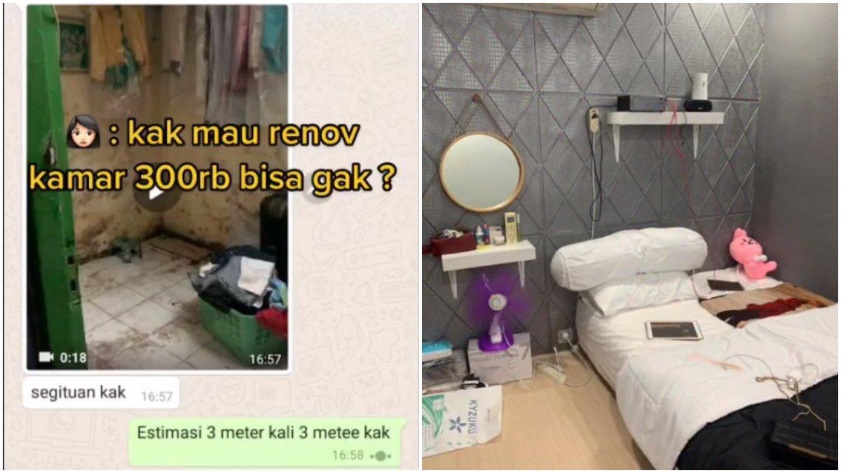 Viral Renovasi Kamar Kotor Budget Cuma Rp 300 Ribu, Tak Sangka Hasilnya Bisa Jadi Seperti Ini ...