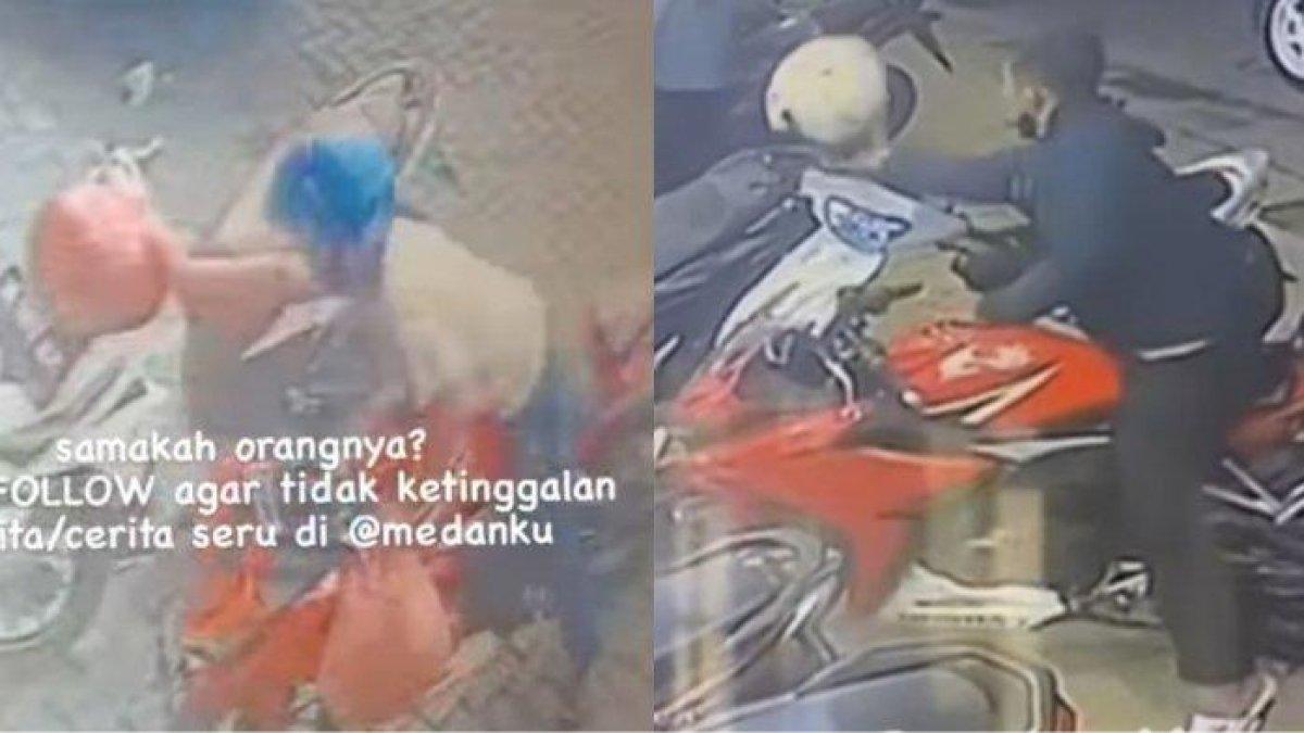 Gaya Elit Ekonomi Sulit, Pria Pengendara Motor Sport Curi Helm di 2 Tempat Berbeda, Terekam CCTV ...